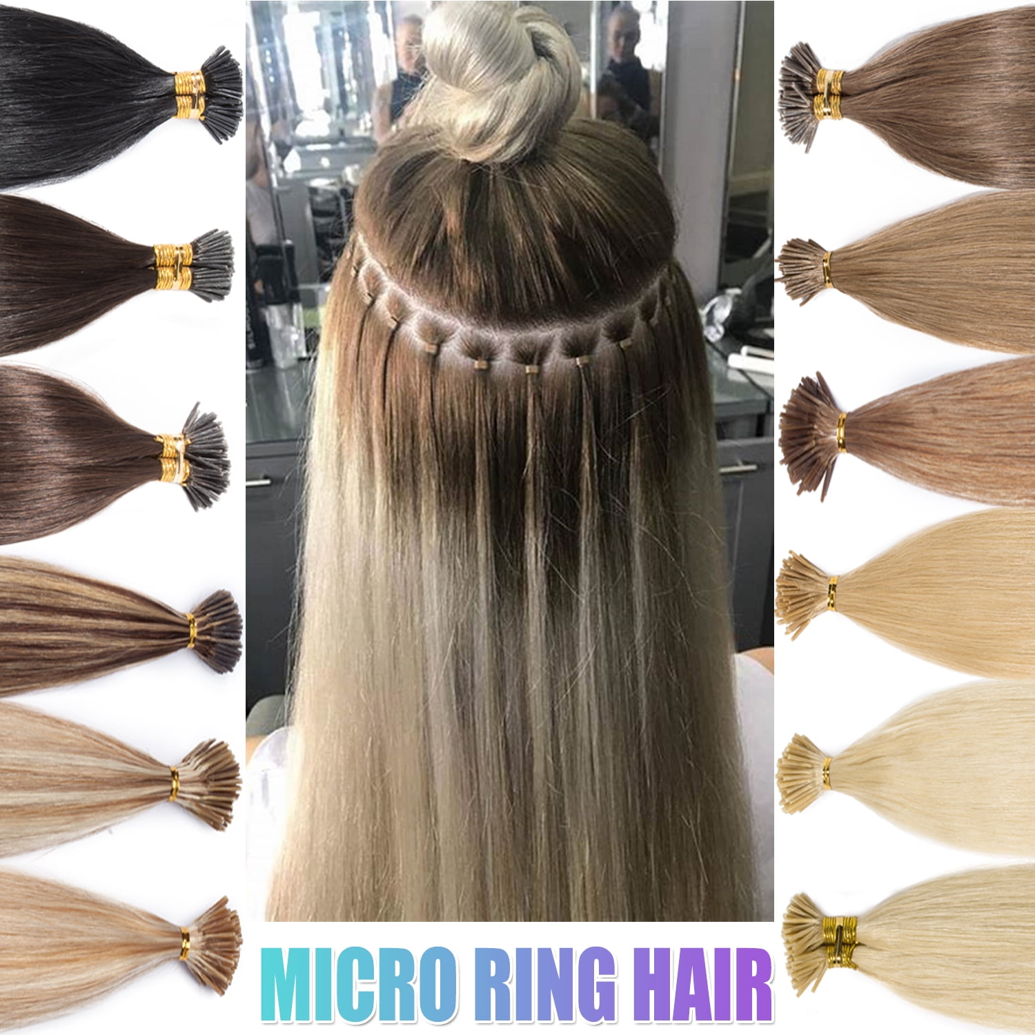 Benehair 100% Real Remy Human Hair Extensions Pre Bonded I Tip Hair ...