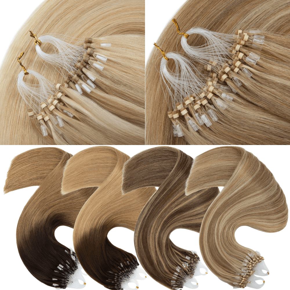 Benehair Micro Ring Beans Nano Ring Loop in Human Hair Extensions 100% ...