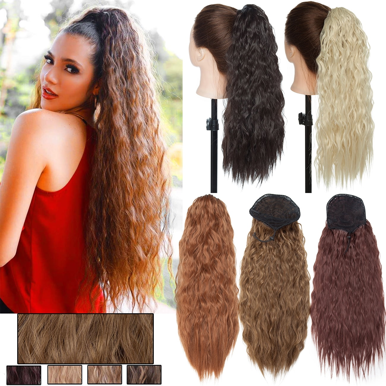 Benehair Real Thick Clip in Ponytail Hair Extensions 100% Natural ...