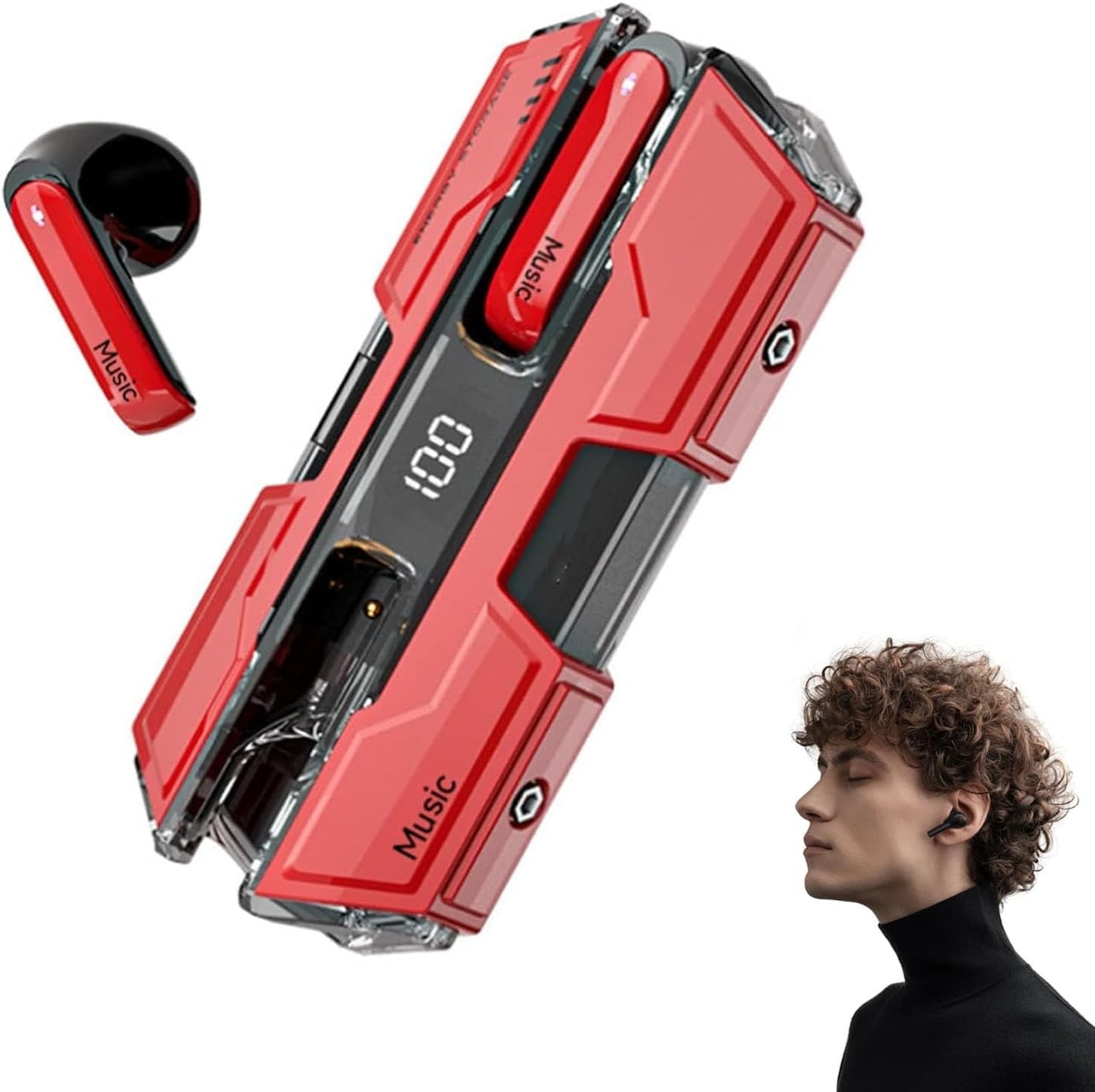 Benelife Semi-in-Ear Wireless Headset, Semi-in-Ear Bone Conduction ...