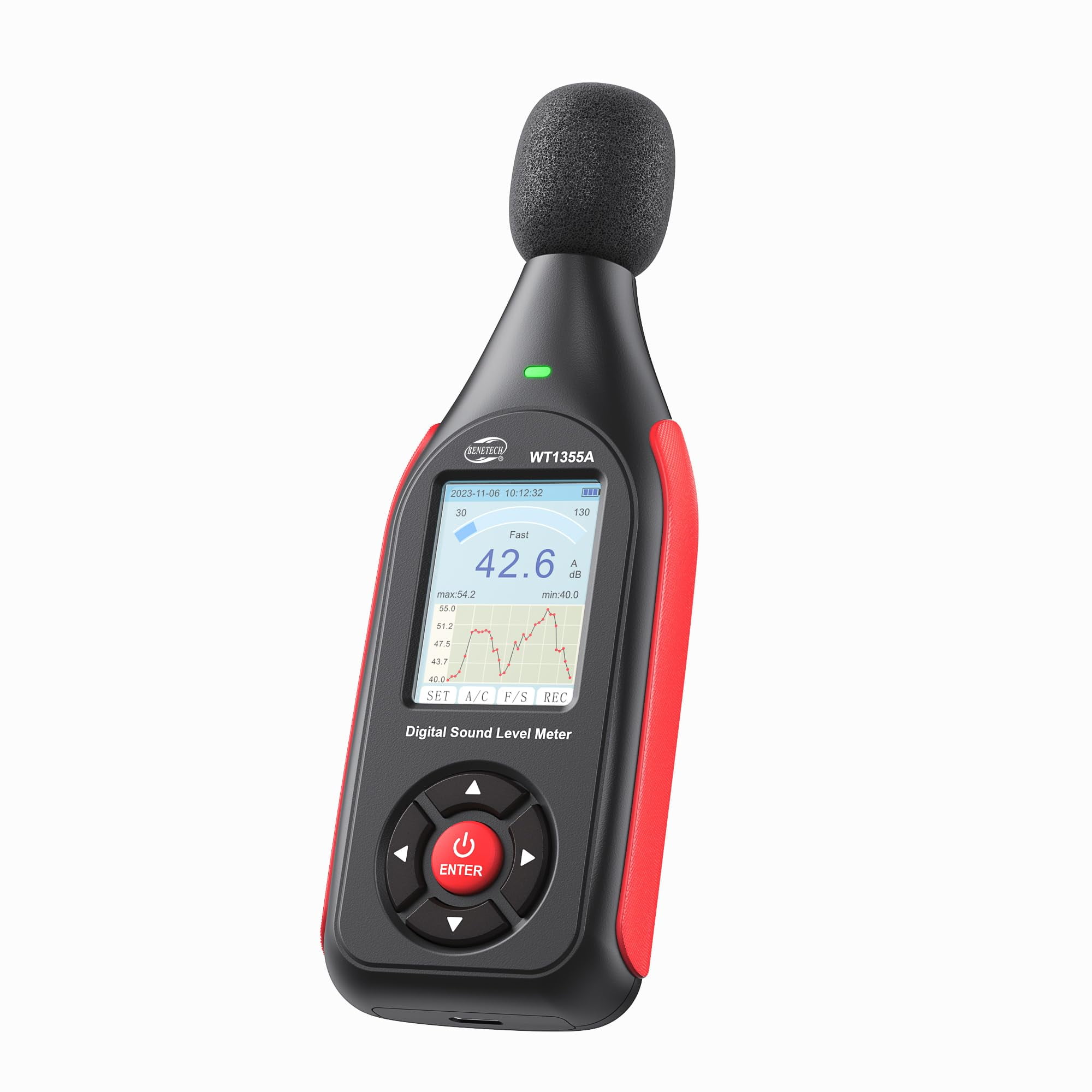 Benetech Decibel Meter, Sound & Noise Decibel Level Reader Monitor, SPL ...