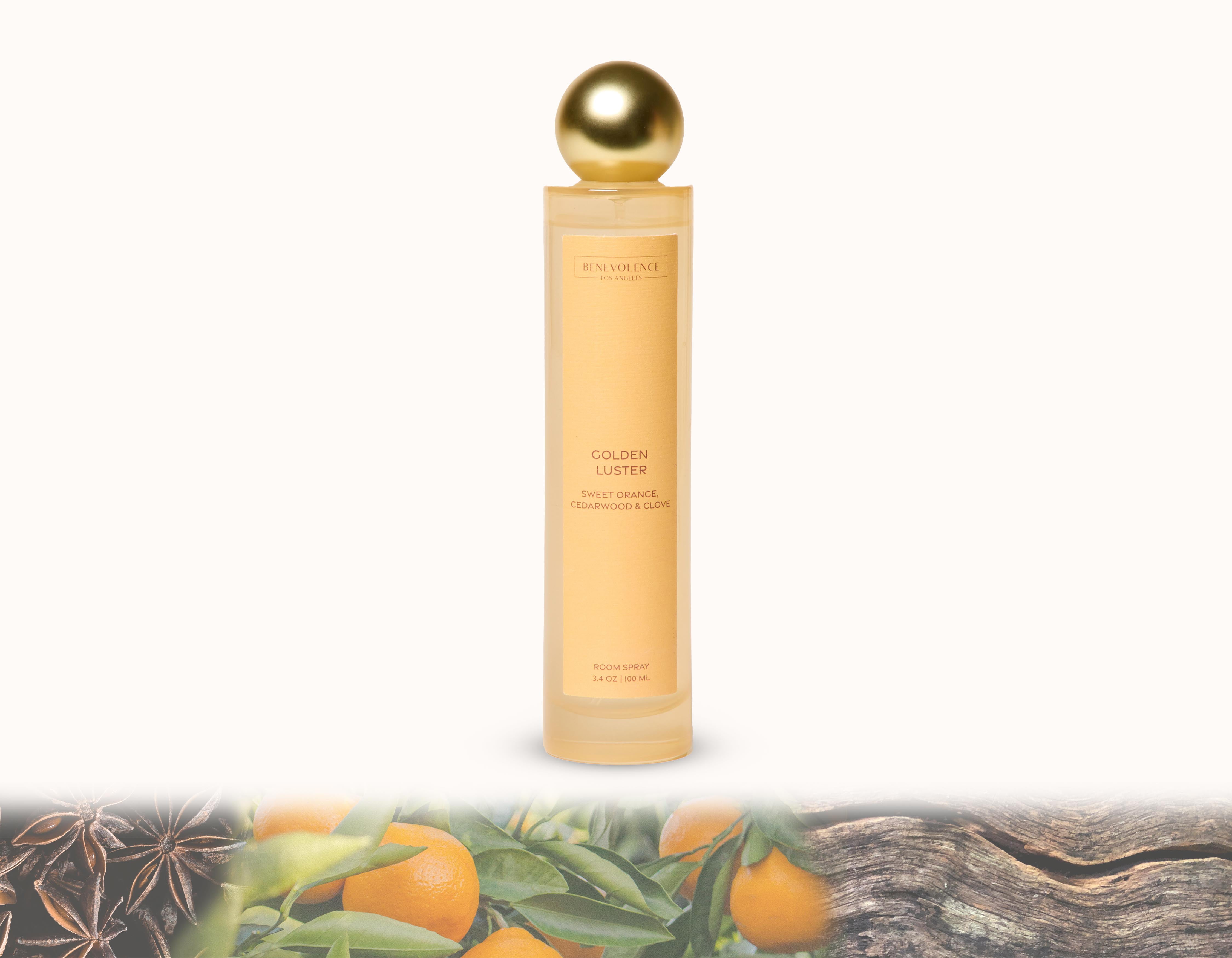 Benevolence LA Golden Luster Room Spray Orange, Cedarwood & Clove ...