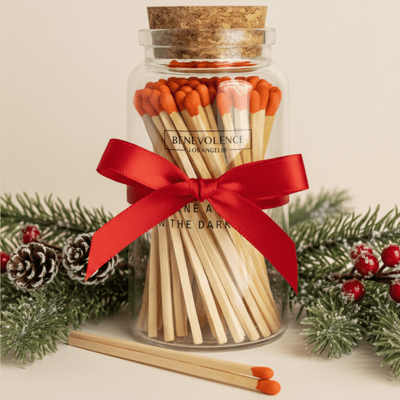 Benevolence LA Long Stick Strike Wooden Matches in Apothecary Jar - 80 ...