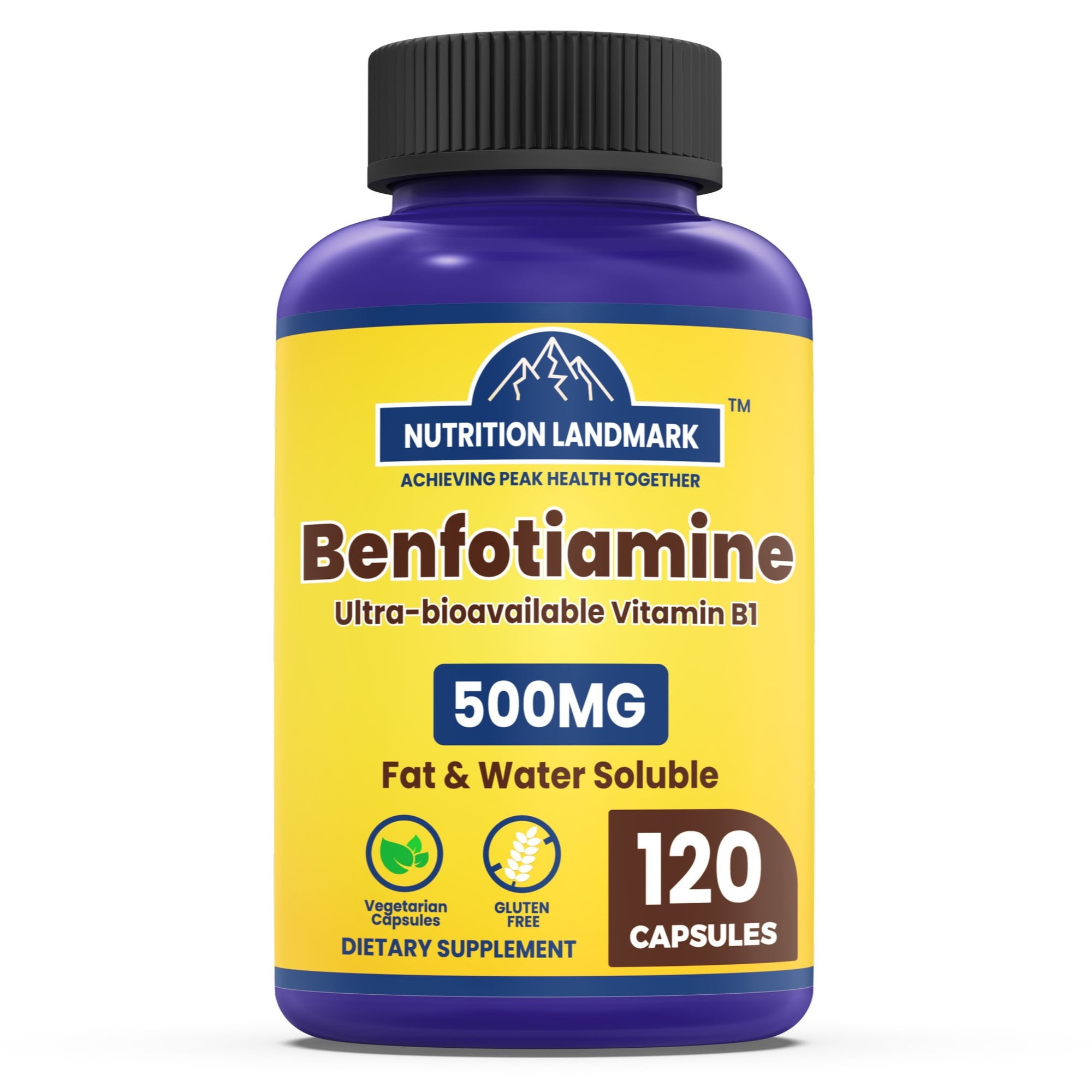 Benfotiamine Complex 500 mg,120 Servings, High Bioavailability, Potent ...