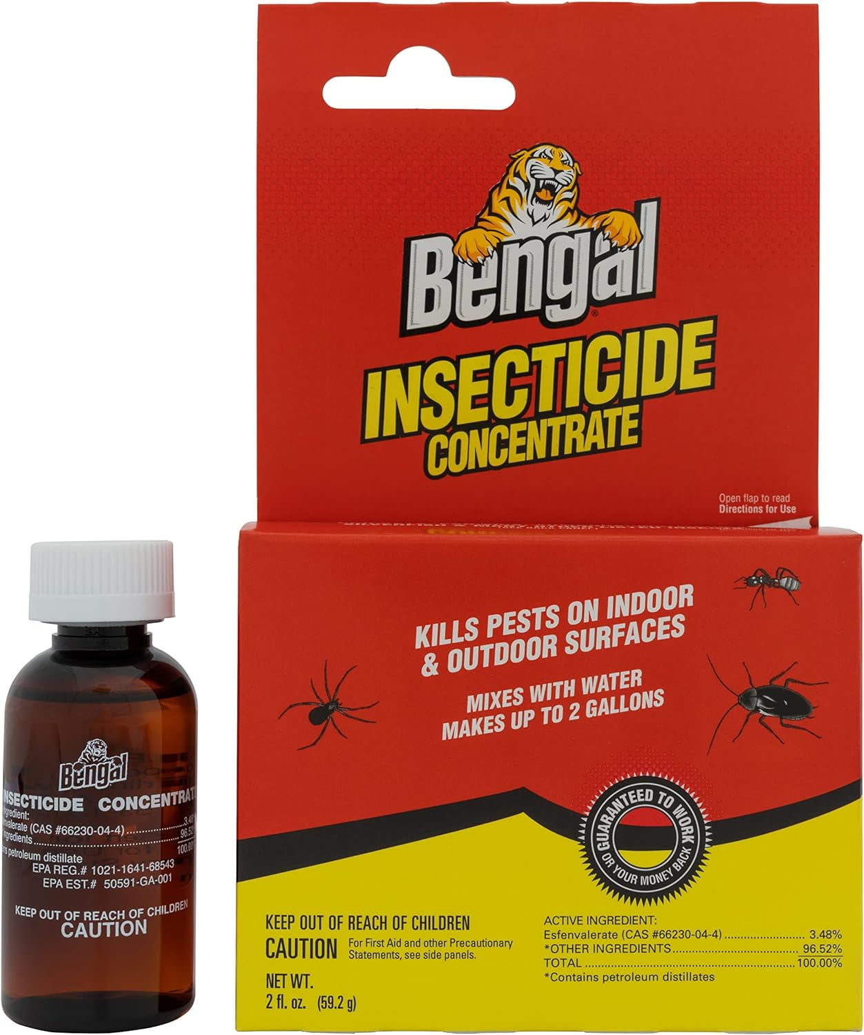 Bengal 33100 2 oz Concentrated Insecticide Killer for Roaches, Fleas ...