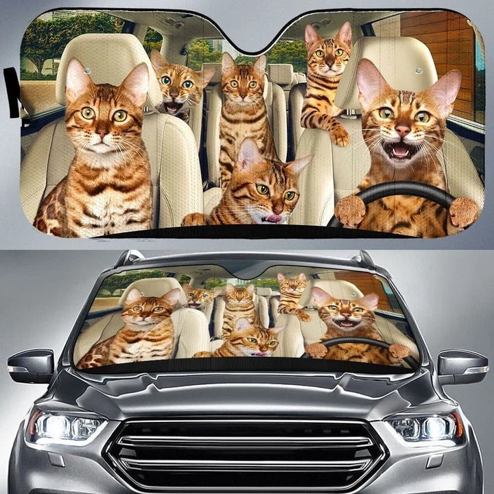 Bengal Cats Auto Car Sunshade Car Windshield - Walmart.com
