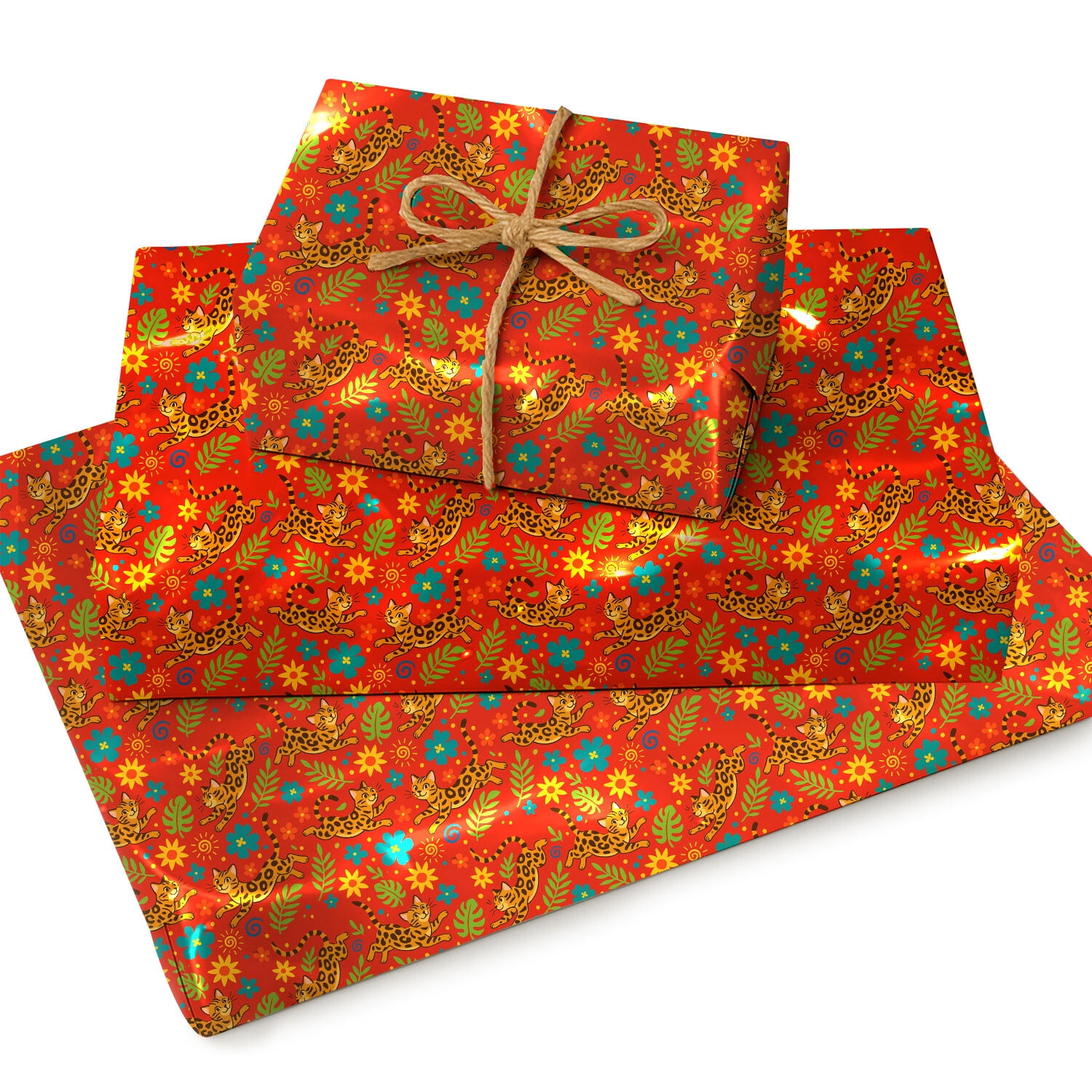 Bengal Christmas Wrapping Paper Rolls, Bengal Holiday Gift Wrapping ...