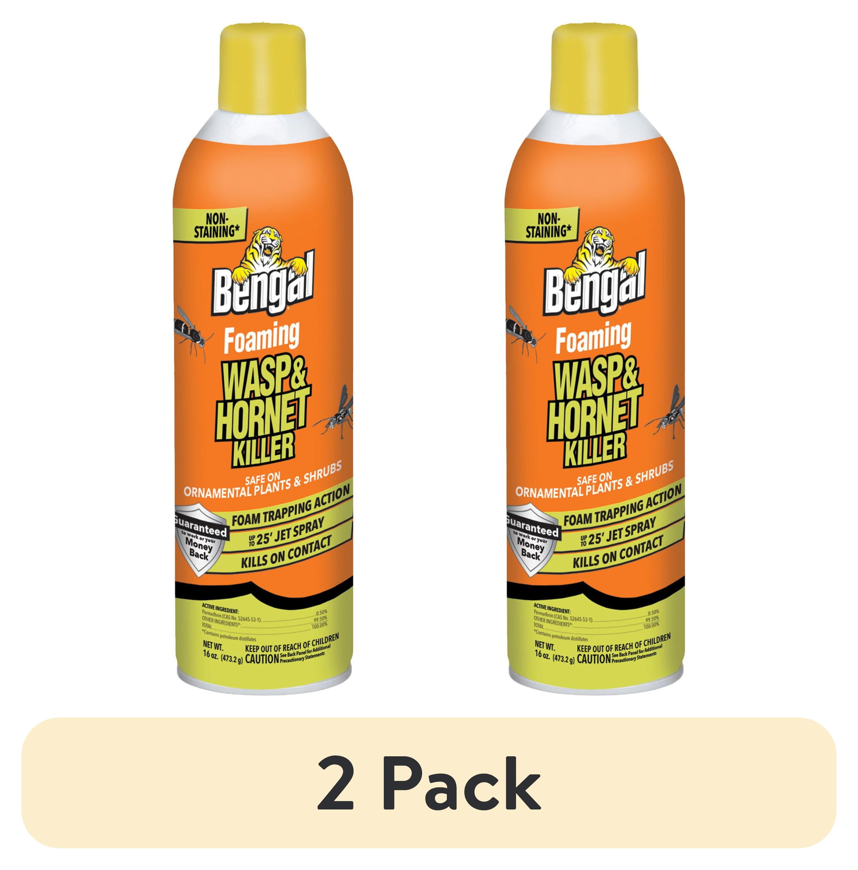 (2 pack) Bengal Foaming Wasp & Hornet Killer, 16 oz Aerosol Can ...