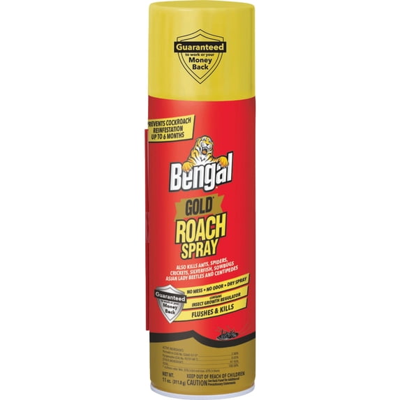 Bengal Gold Roach Spray, No Odor, No Stain, 11 oz, 2 Pack, Indoor ...