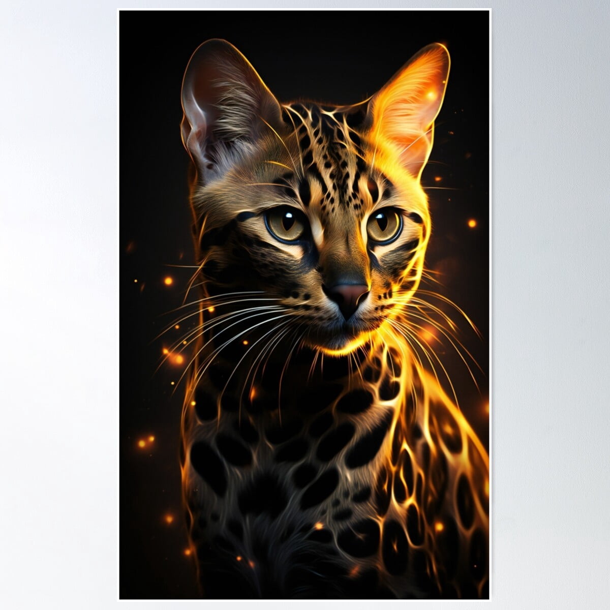 Bengal Kitty 2 Poster Wall Art, Modern Wall Decor For Living Room ...