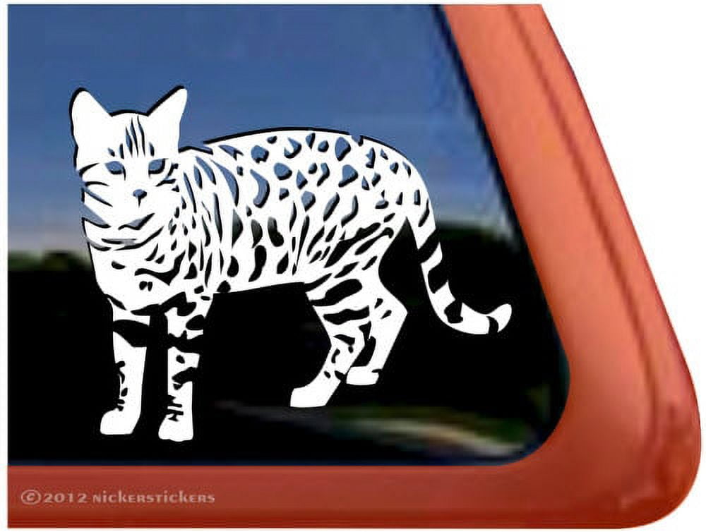 Bengal - Plain | High Quality Vinyl Bengal Cat Window Decal - Walmart.com