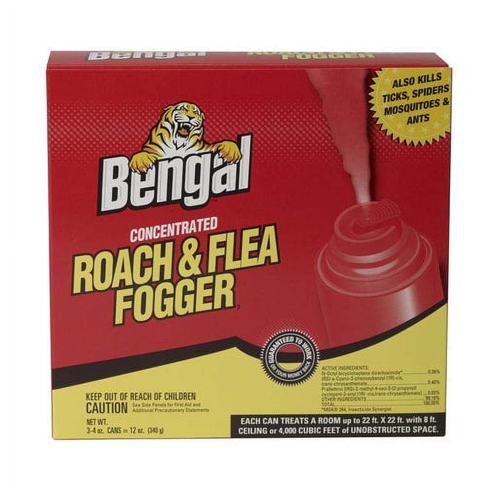 Bengal Roach & Flea Fogger 4oz 3ct - Walmart.com