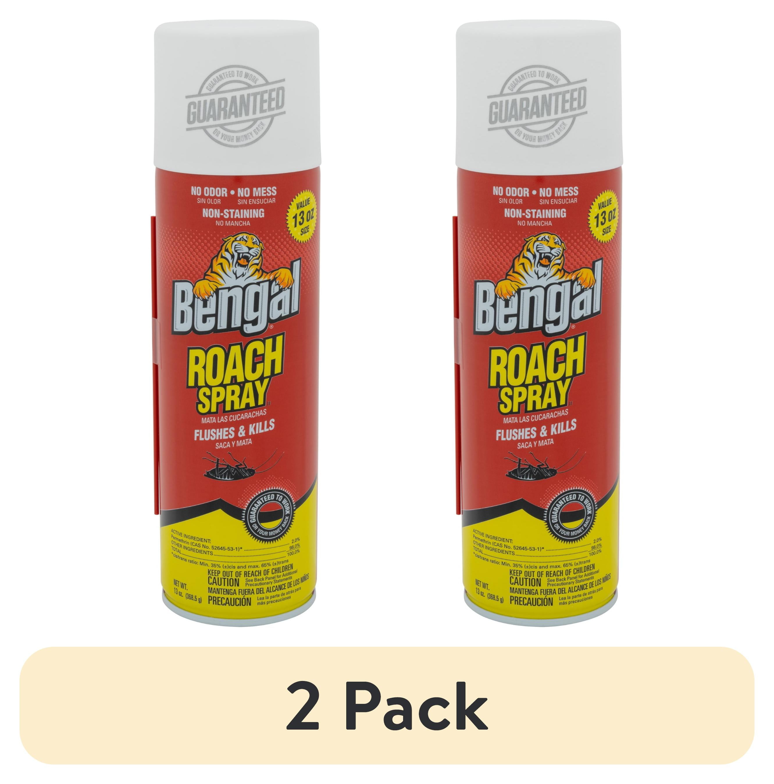 (2 pack) Bengal Roach Spray, Odorless Stain-Free Dry Spray, 13 oz ...