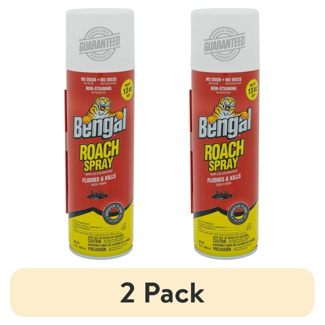 (2 pack) Bengal Roach Spray, Odorless Stain-Free Dry Spray, 13 oz ...