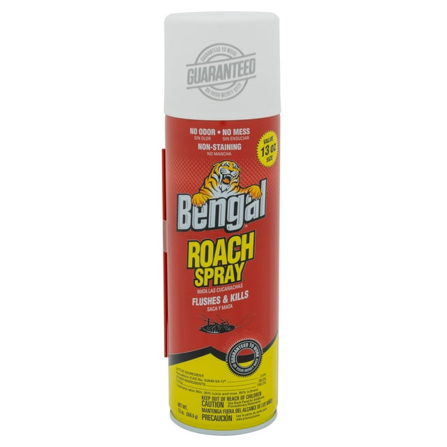 Bengal Roach Spray, Odorless Stain-Free Dry Spray, 13 oz Aerosol Can ...