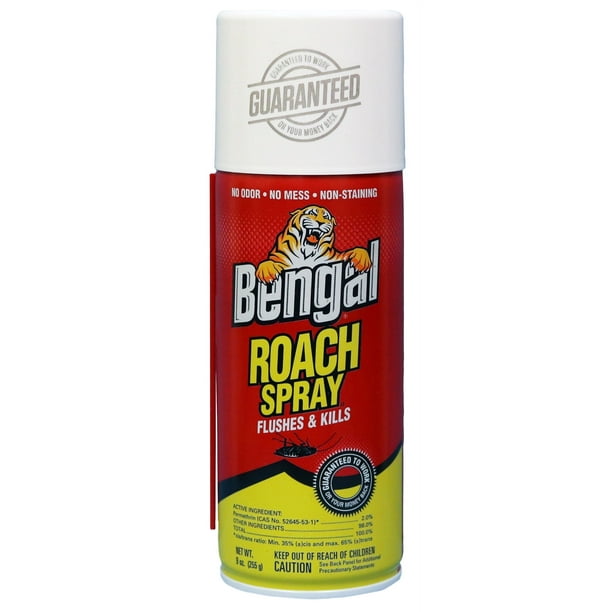 Bengal Roach Spray, Odorless Stain-Free Dry Spray, 9 Oz. Aerosol Can ...