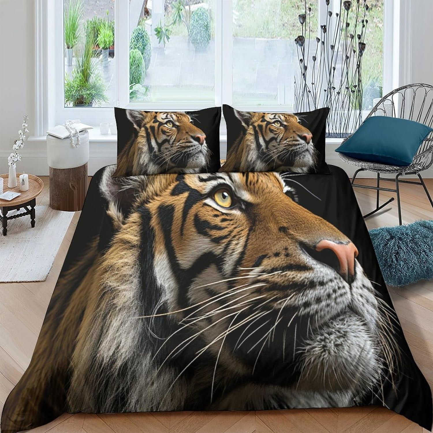 Bengal Tiger 3D Printed Animal Portrait Duvet Cover Comforter Covers ...