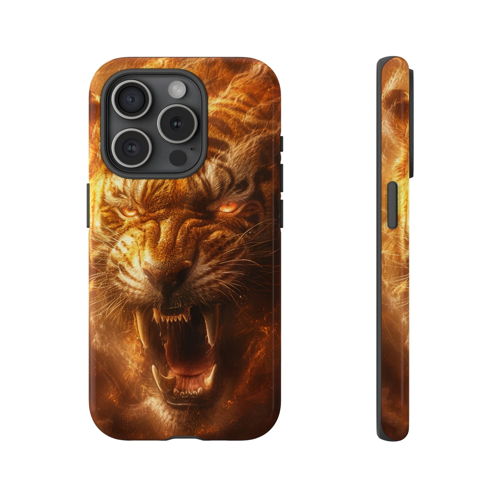 Bengal Tiger Ember Fire Fantasy Phone Case for iPhone 17 to 11 Pro Max - Walmart.com