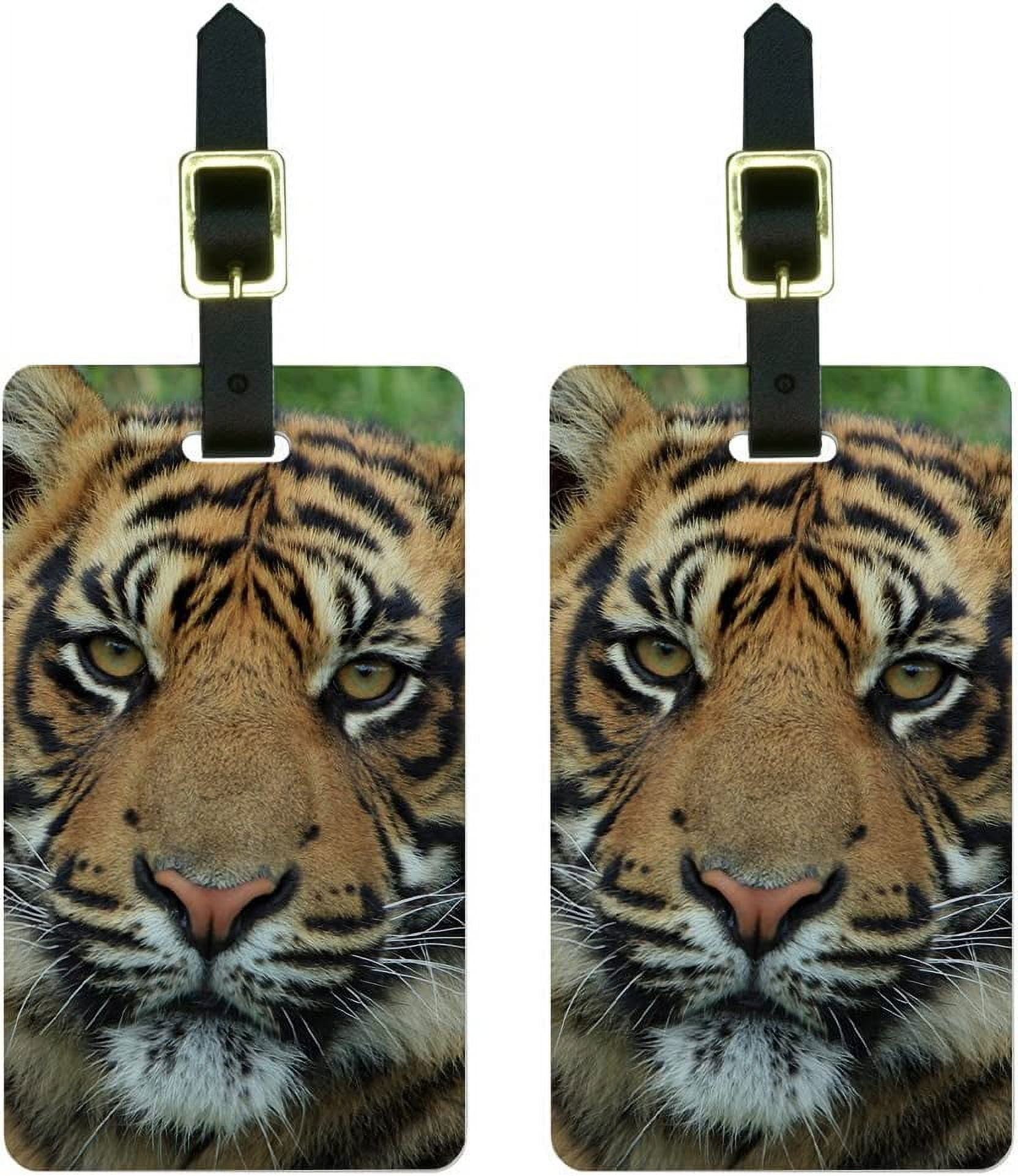 Bengal Tiger Luggage Tags Suitcase Carry-On ID Set of 2 - Walmart.com
