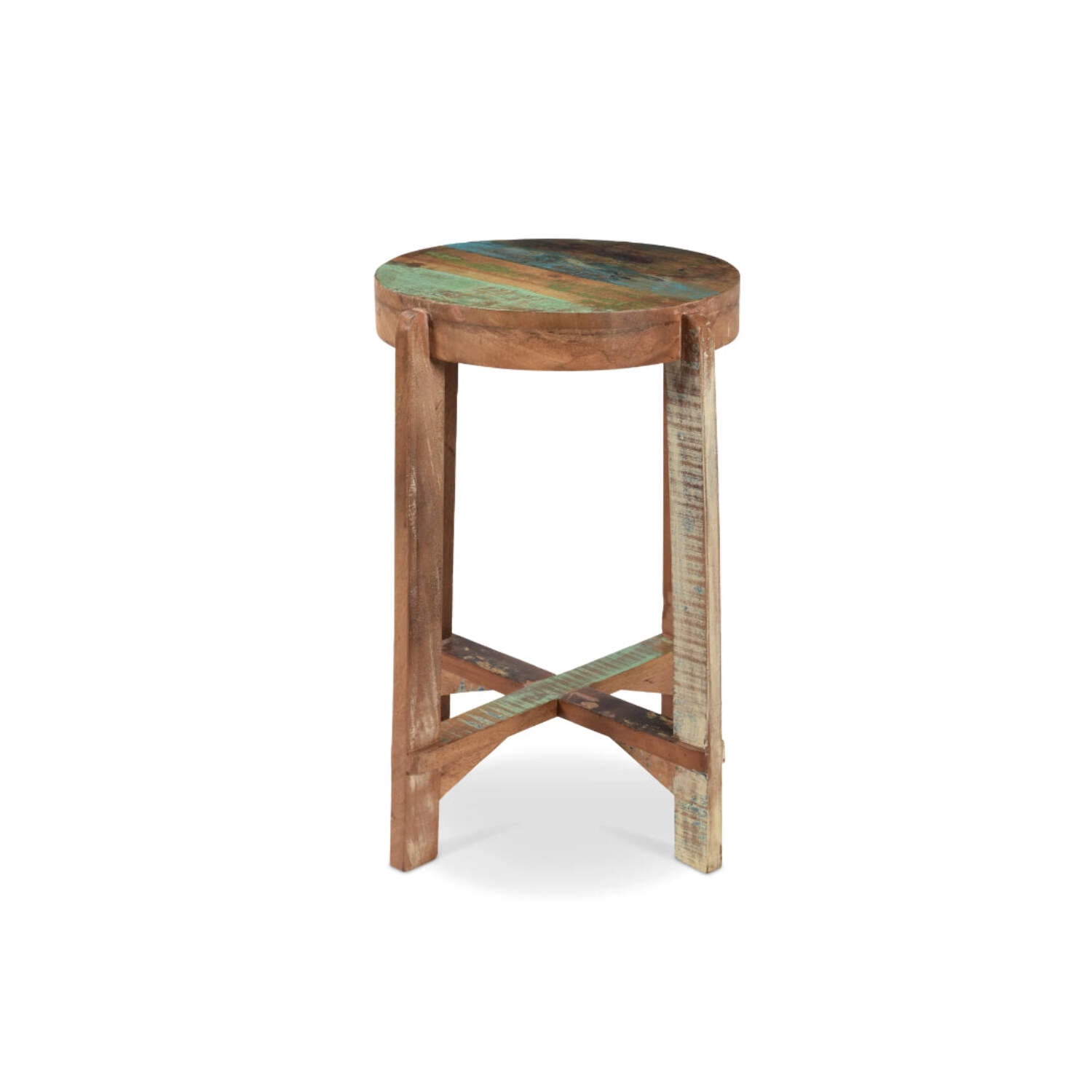 Bengal reclaimed wood stool - Tall - Walmart.com