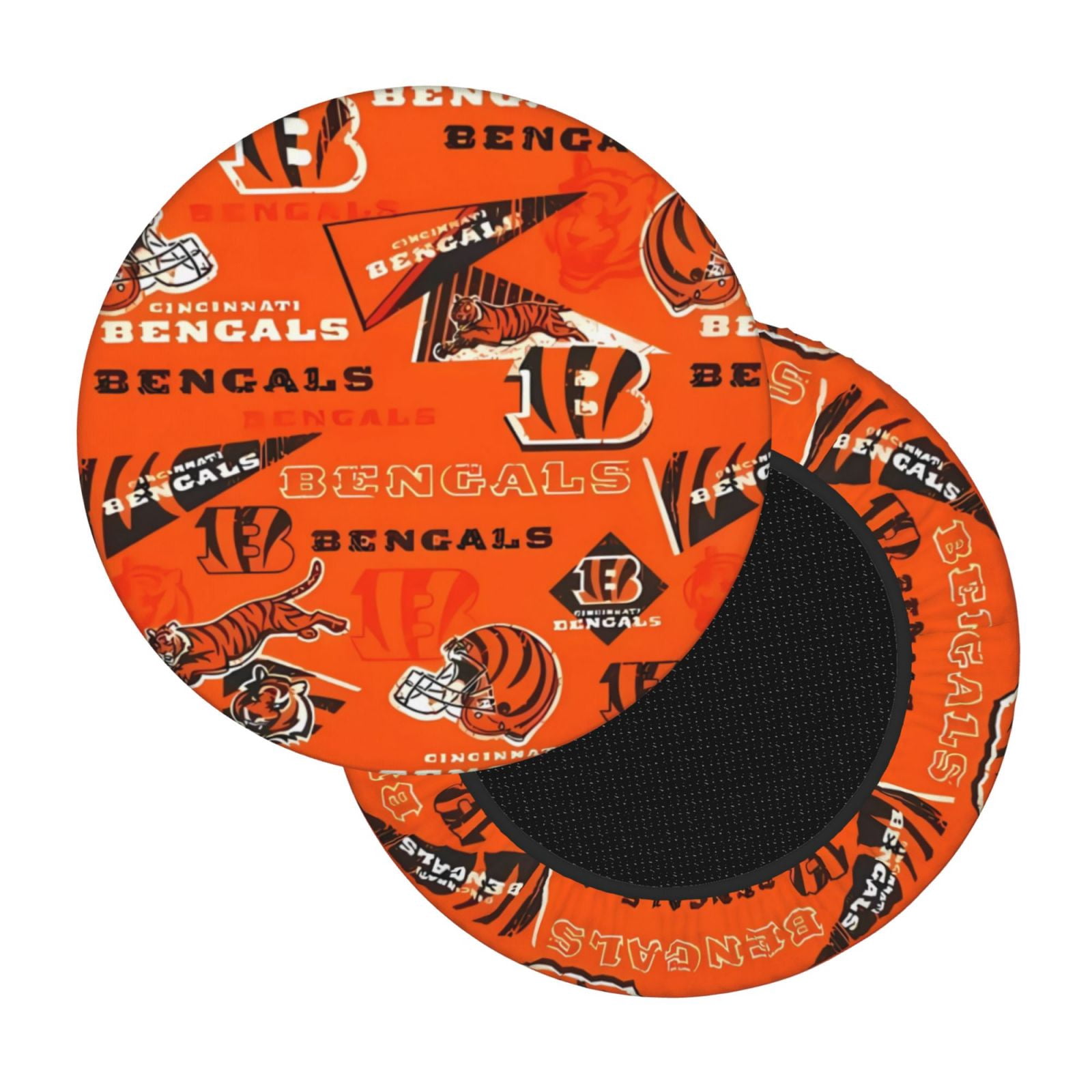 Bengals American Football Team Round Bar Chair Cushion Covers Elastic ...