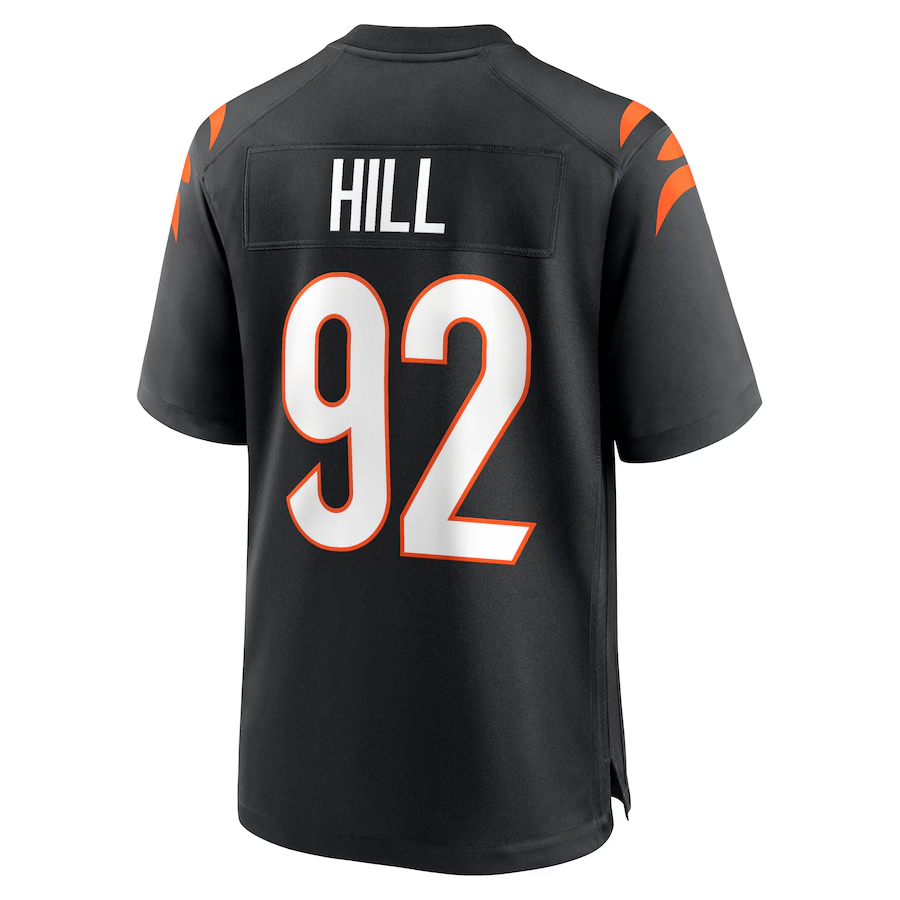 Bengals Football Shirt B.J. Hill#92 Sports Team Game Fans For Men ...