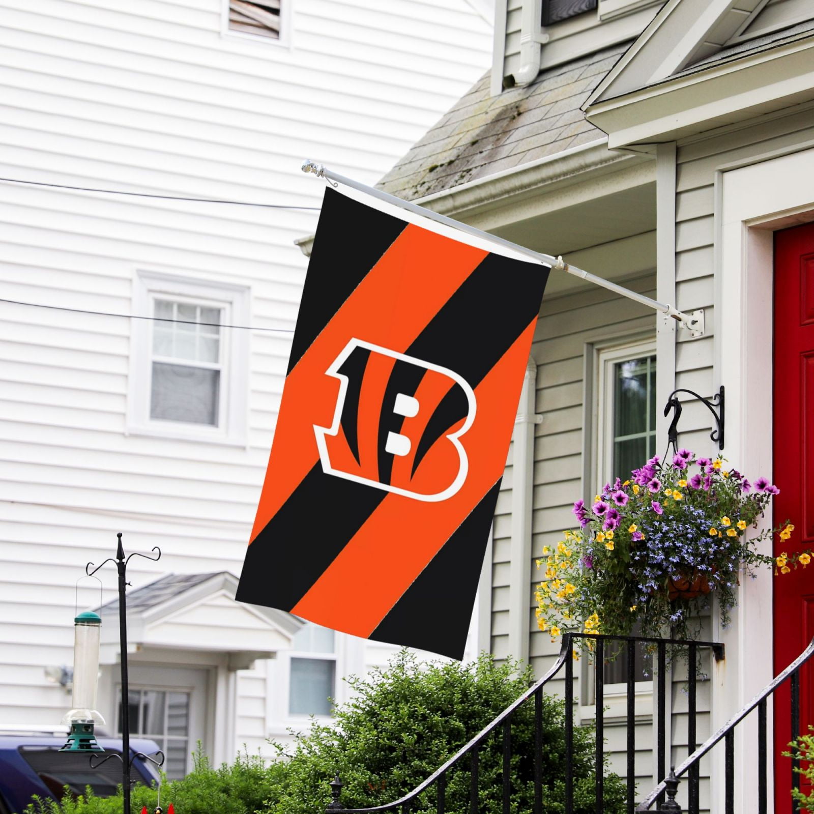 Bengals Football Team Double Sided Flag 3x5ft Garden Hanging Flag Match ...