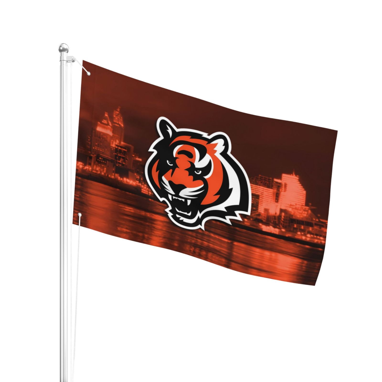 Bengals Football Team Graphic 3-Ply Double Sided Flag 2x3ft in Vibrant ...