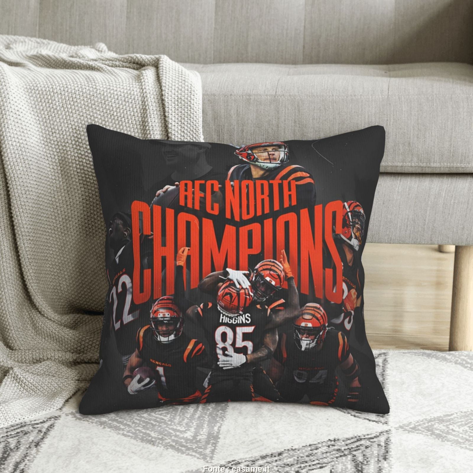 Bengals Football Team Logo Corduroy Pillow - Double-Sided Printing ...