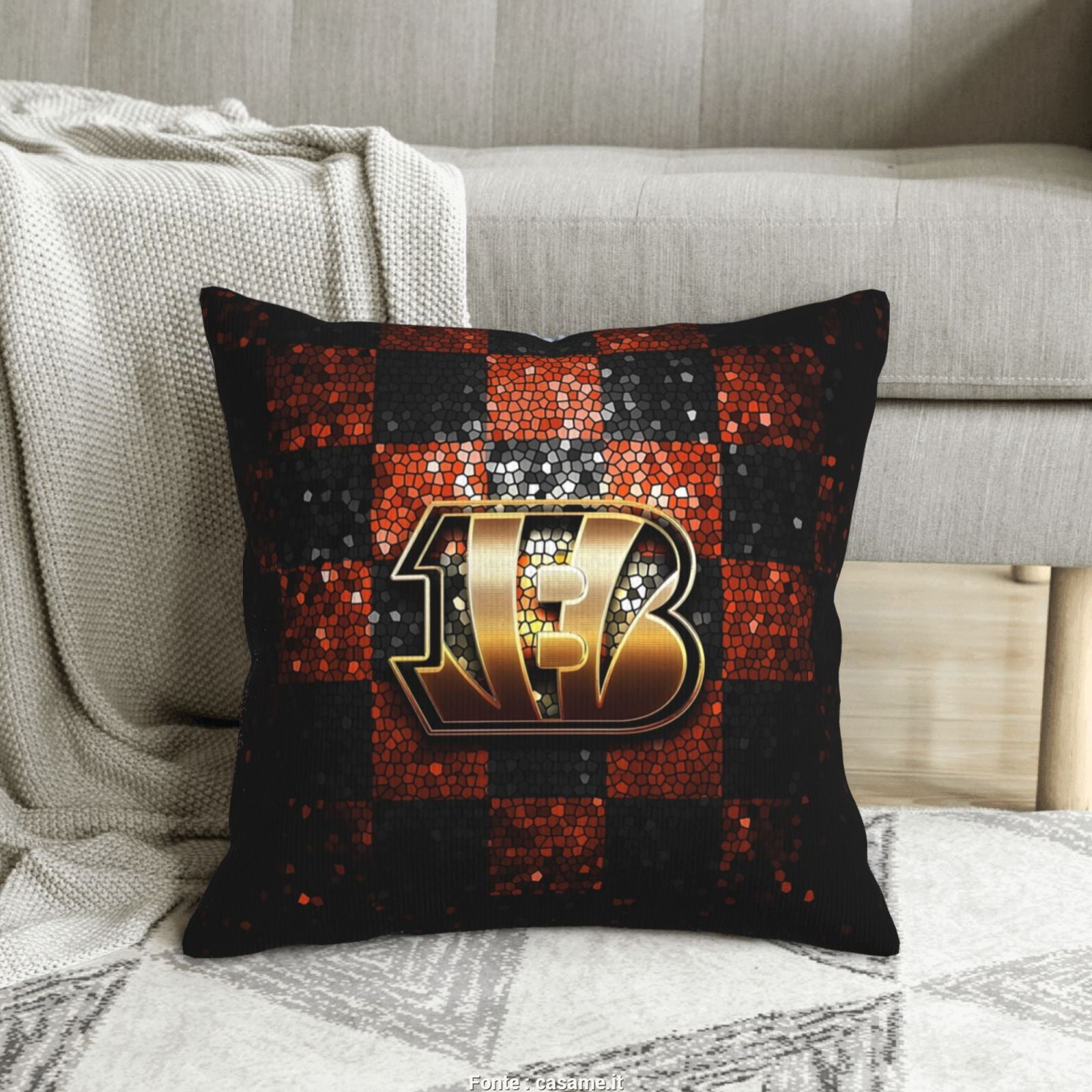 Bengals Football Team Logo Corduroy Pillow - Double-Sided Printing ...