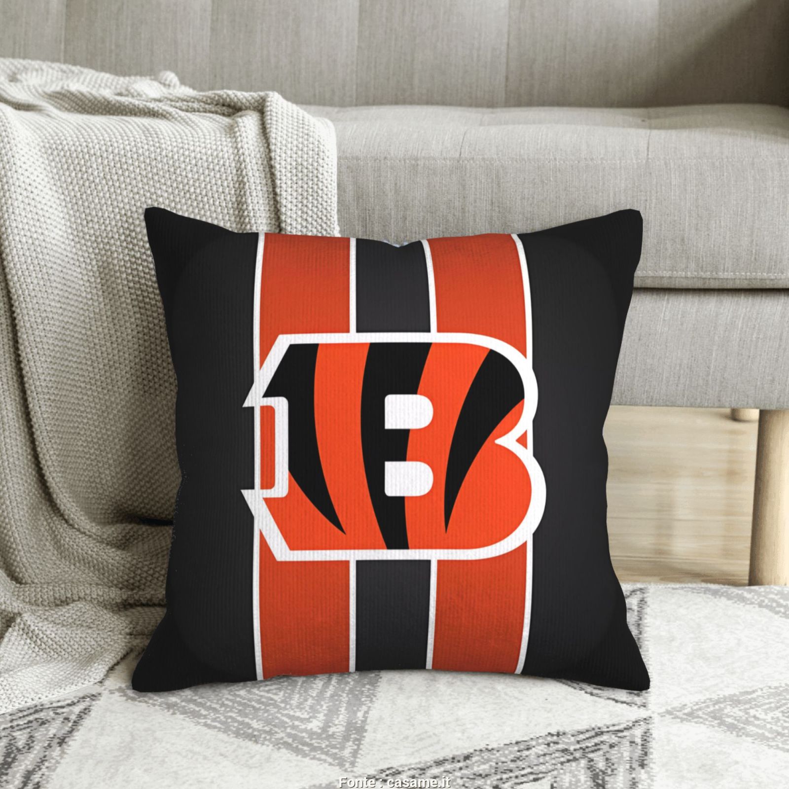Bengals Football Team Logo Corduroy Pillow - Double-Sided Printing ...