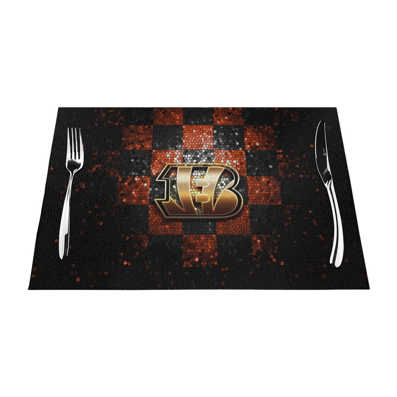 Bengals Football Team Pvc Woven Placemat, Easy To Clean, Stylish Home ...