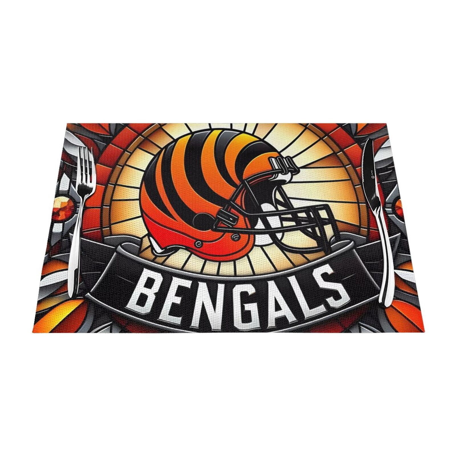 Bengals Football Team Pvc Woven Placemat, Easy To Clean, Stylish Home ...