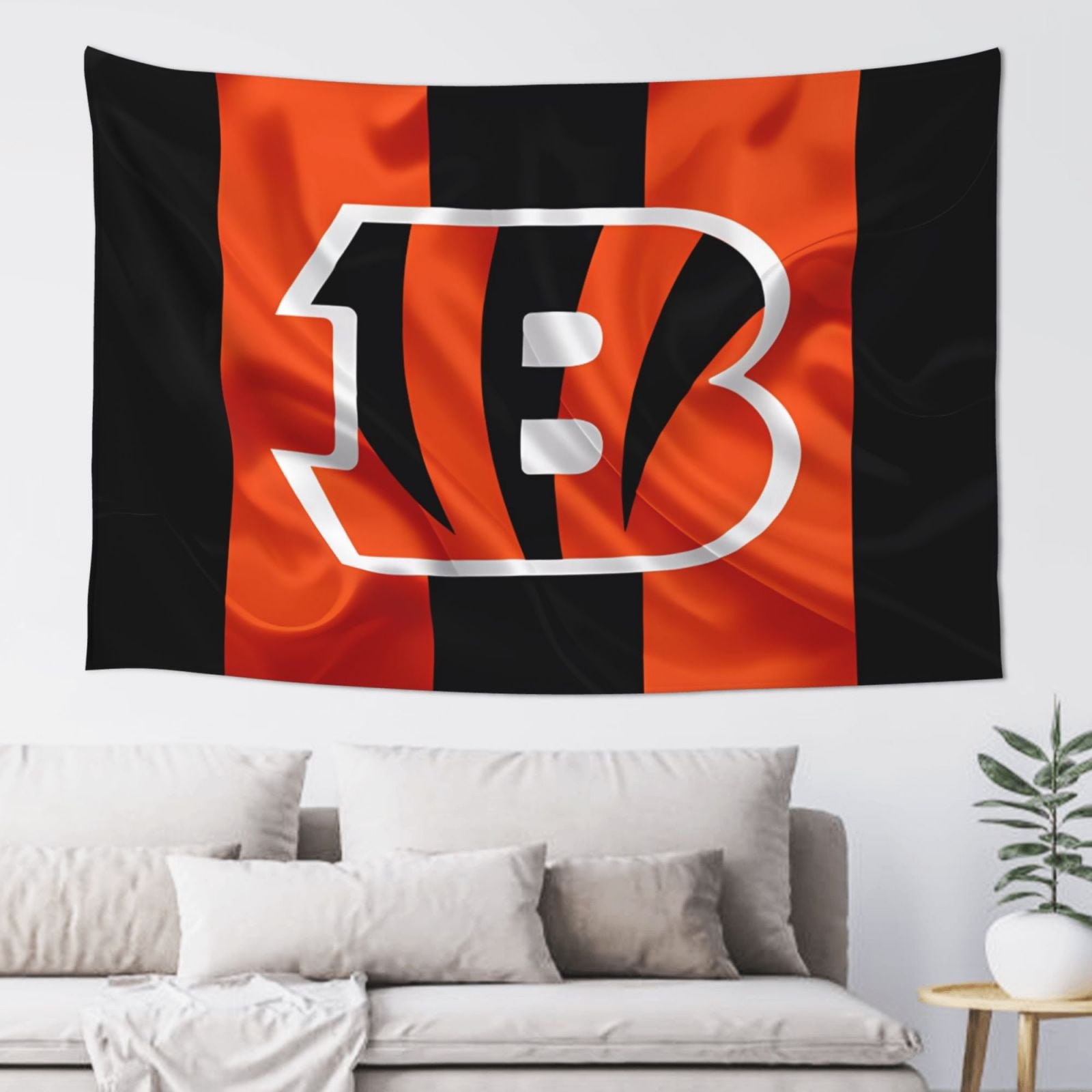 Bengals Football Team Sports Wall Decor 60x40 Inch, Easy to Install for ...