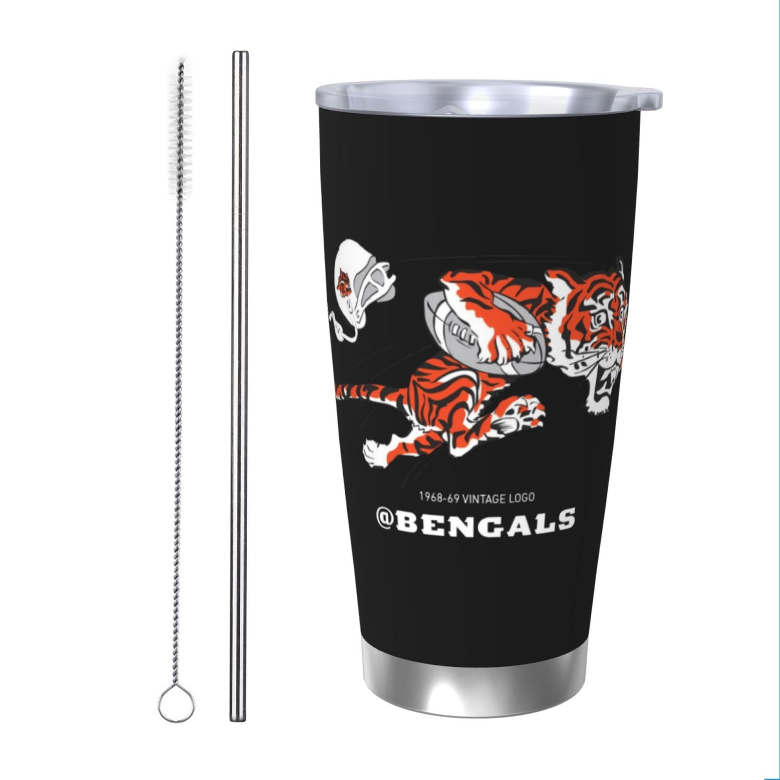 Bengals Football Team Theme 304 Stainless Steel Durable Thermos Cup ...