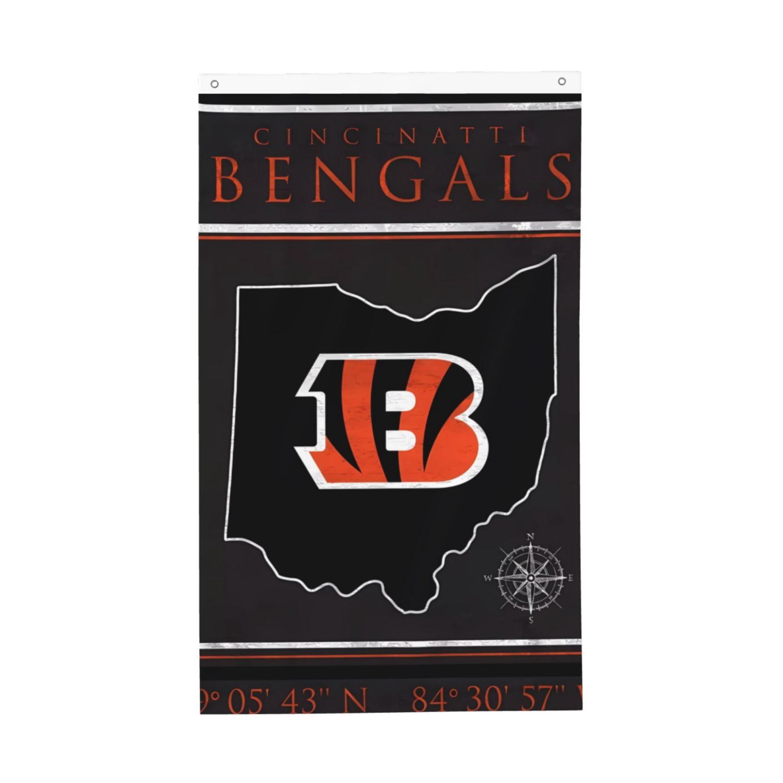 Bengals Football team double-sided flag 3x5FT, garden hanging flag ...
