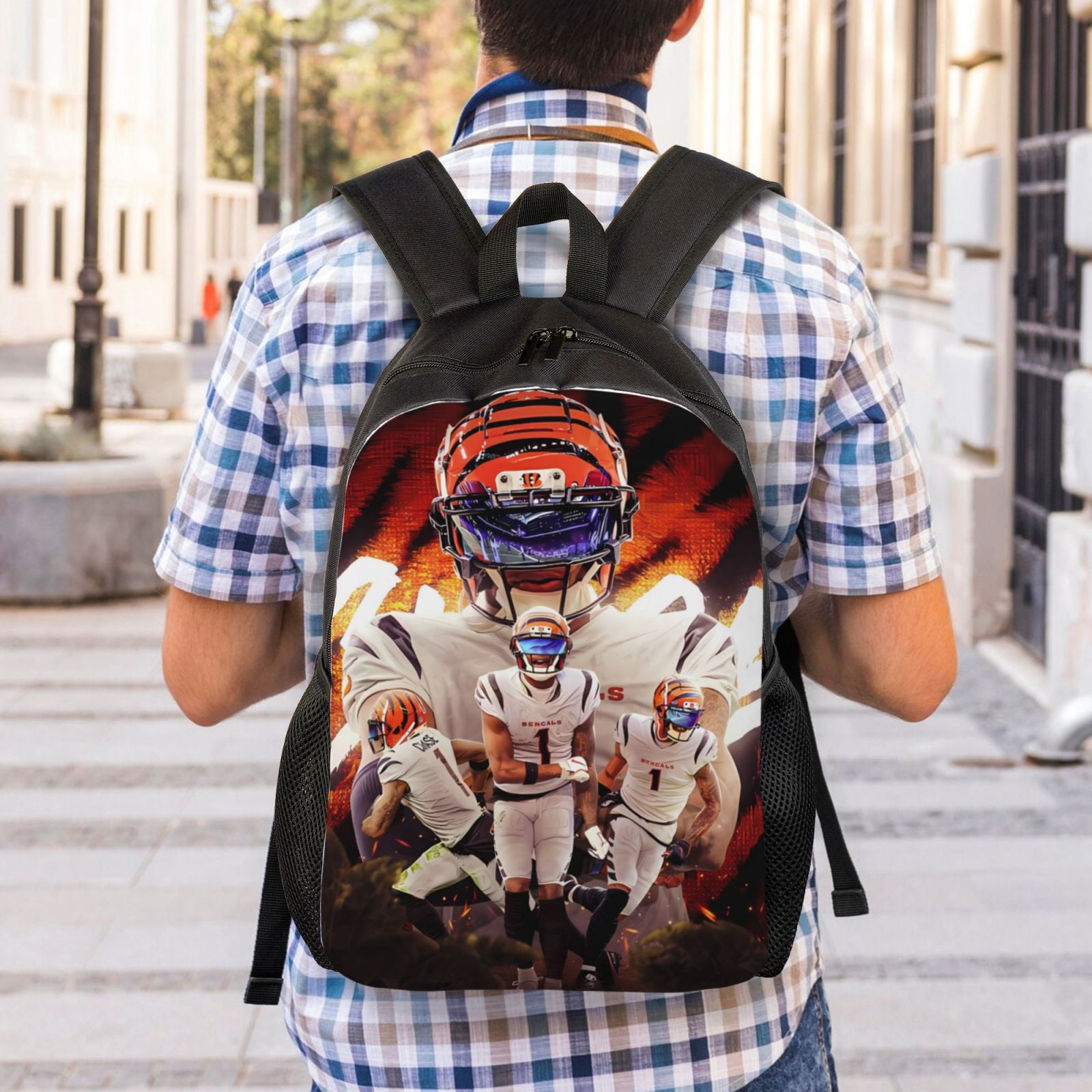 Bengals Ja'Marr Chase Custom Campus_Student_Backpack, Football Team Fan ...