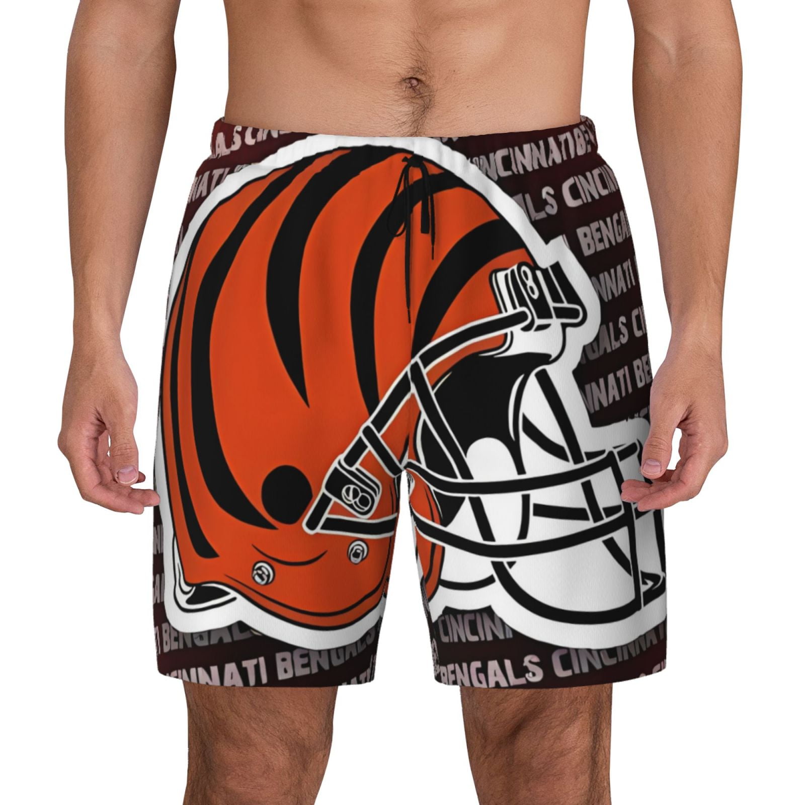 Bengals Mens Swim Shorts Men Swim Trunks Board Shorts Mens Swimming ...