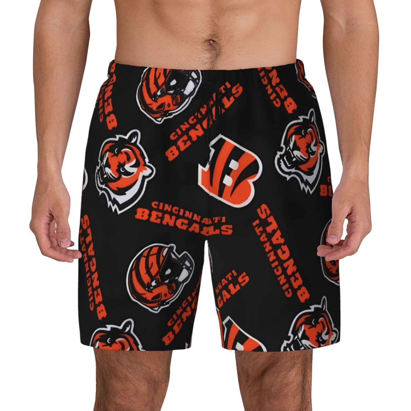 Bengals Mens Swim Shorts Men Swim Trunks Board Shorts Mens Swimming ...