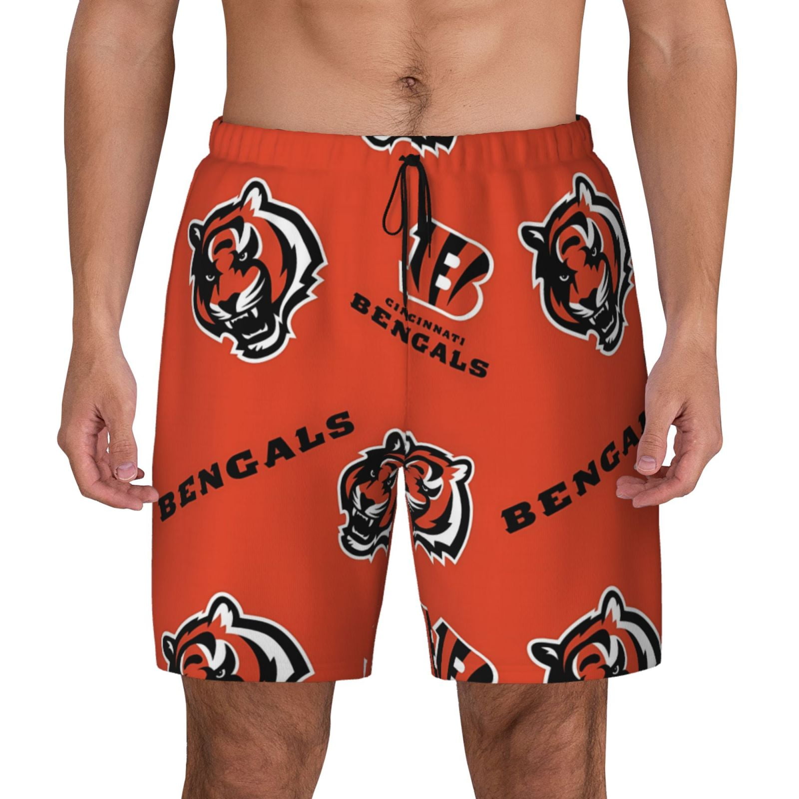 Bengals Mens Swim Shorts Men Swim Trunks Board Shorts Mens Swimming ...