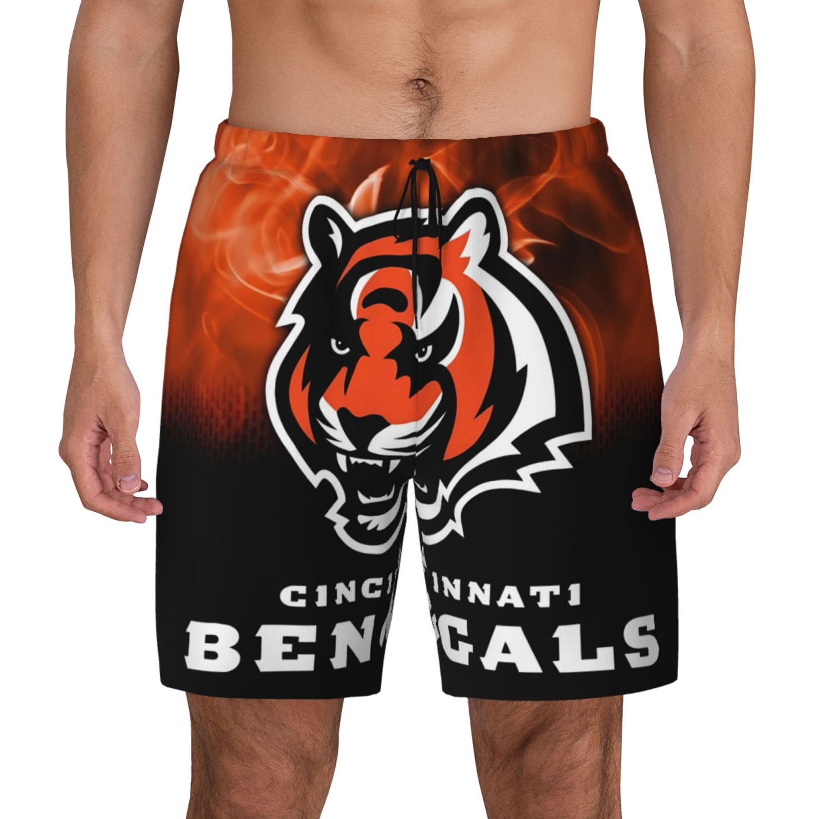 Bengals Mens Swim Shorts Men Swim Trunks Board Shorts Mens Swimming ...