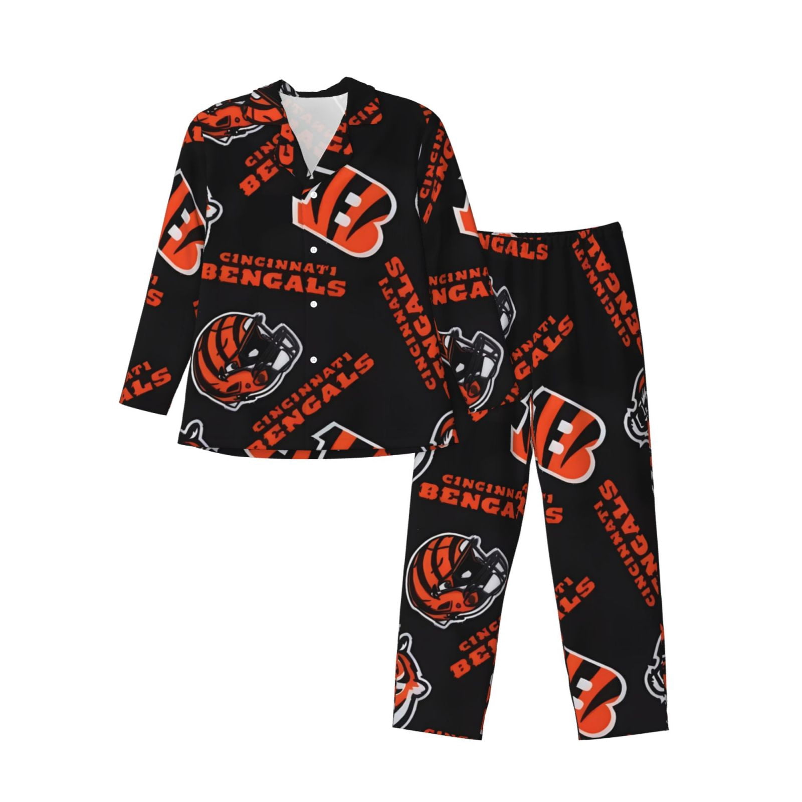 Bengals Mens pyjamas set Fall-Winter lounge sets for Mens Couple Family ...