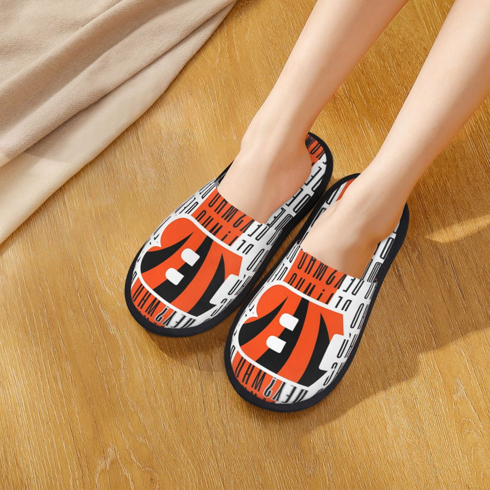 Bengals Sports Customized Adult Men and Women Winter Warm Slippers ...