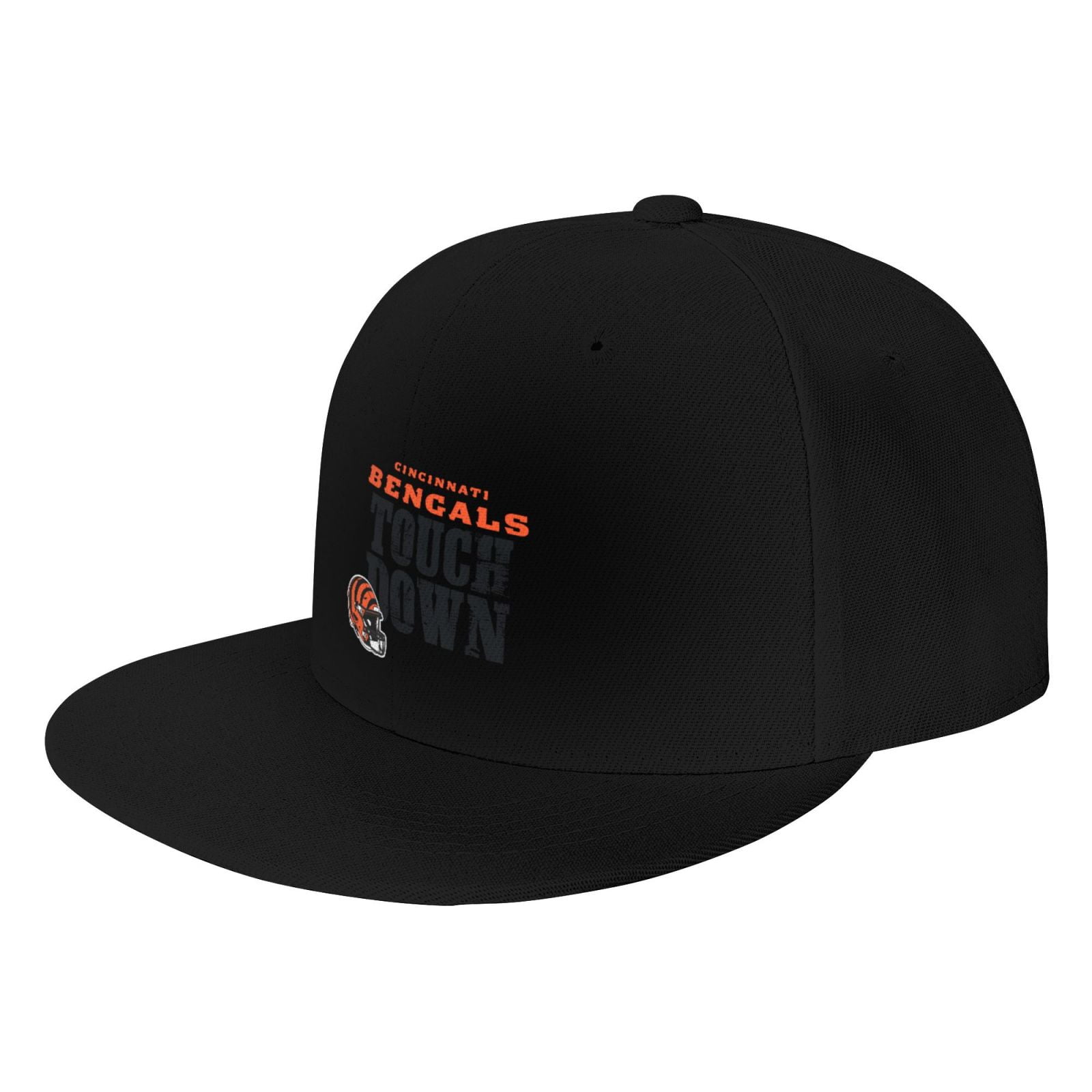 Bengals Team Black Adult Flat Cap Classic Stiff Baseball Cap Adjustable ...