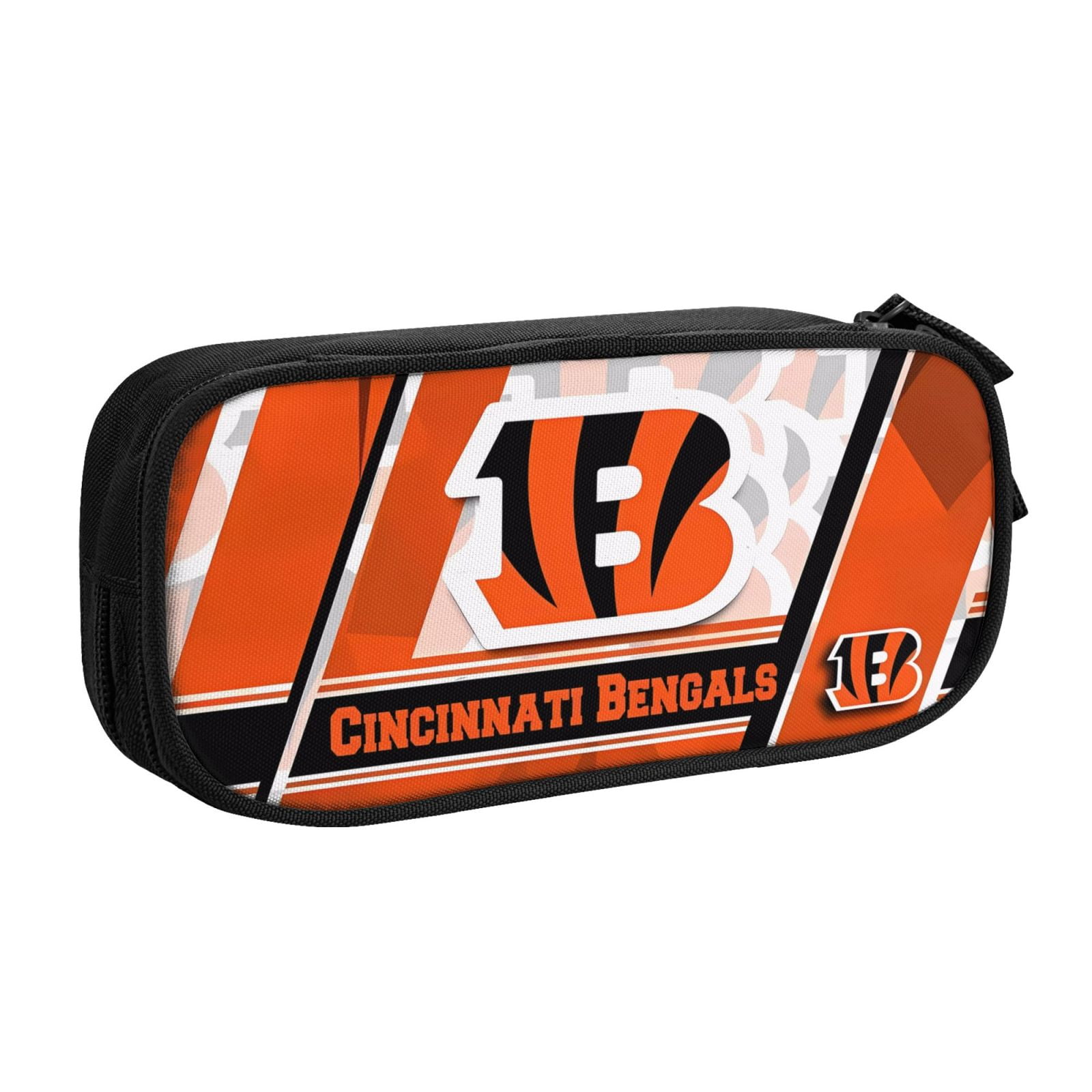 Bengals Team Large Capacity Double Layer Pencil Case Zipper Stationery ...