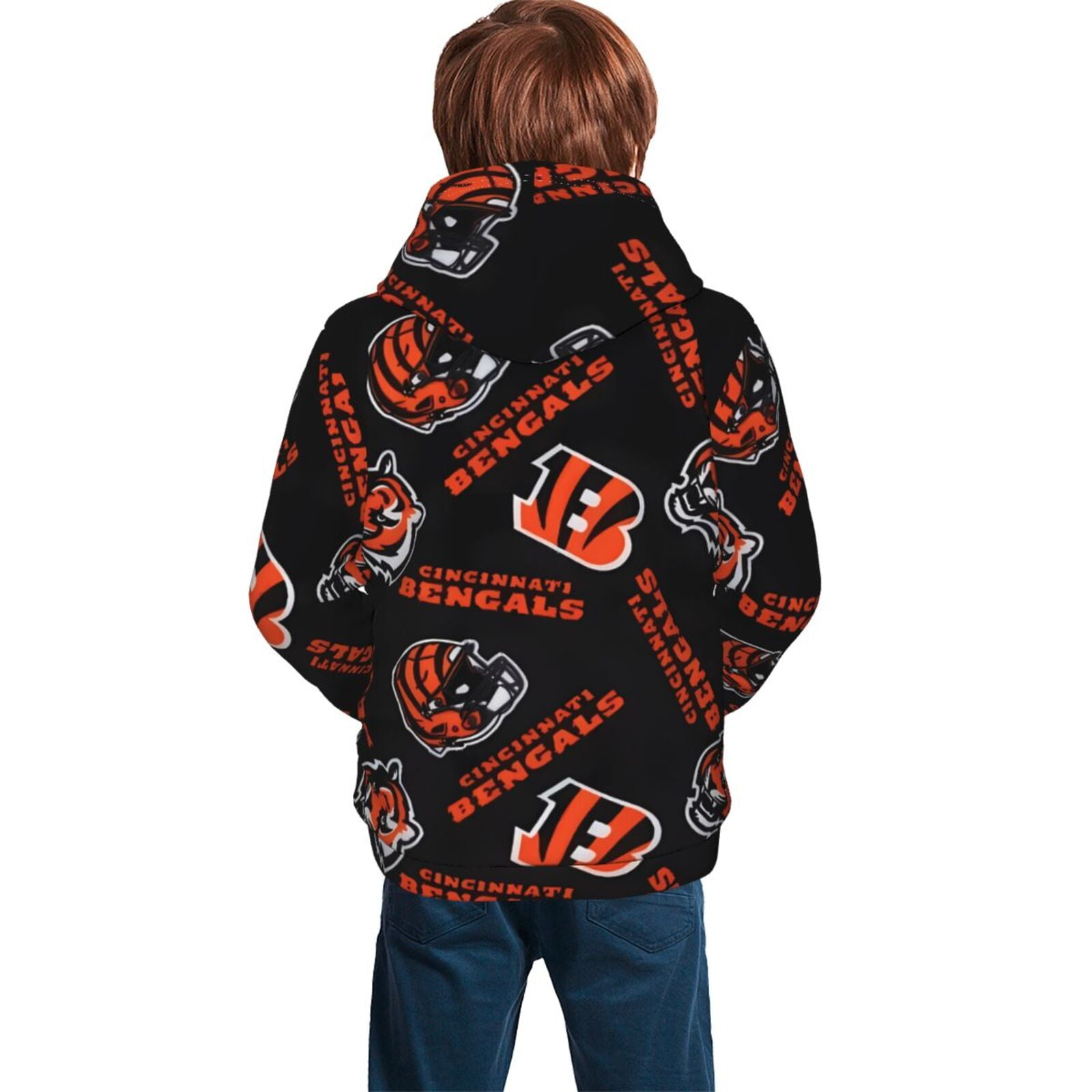 Bengals Youth Boys and Girls Game day Hooded Sweatshirt Team Color ...