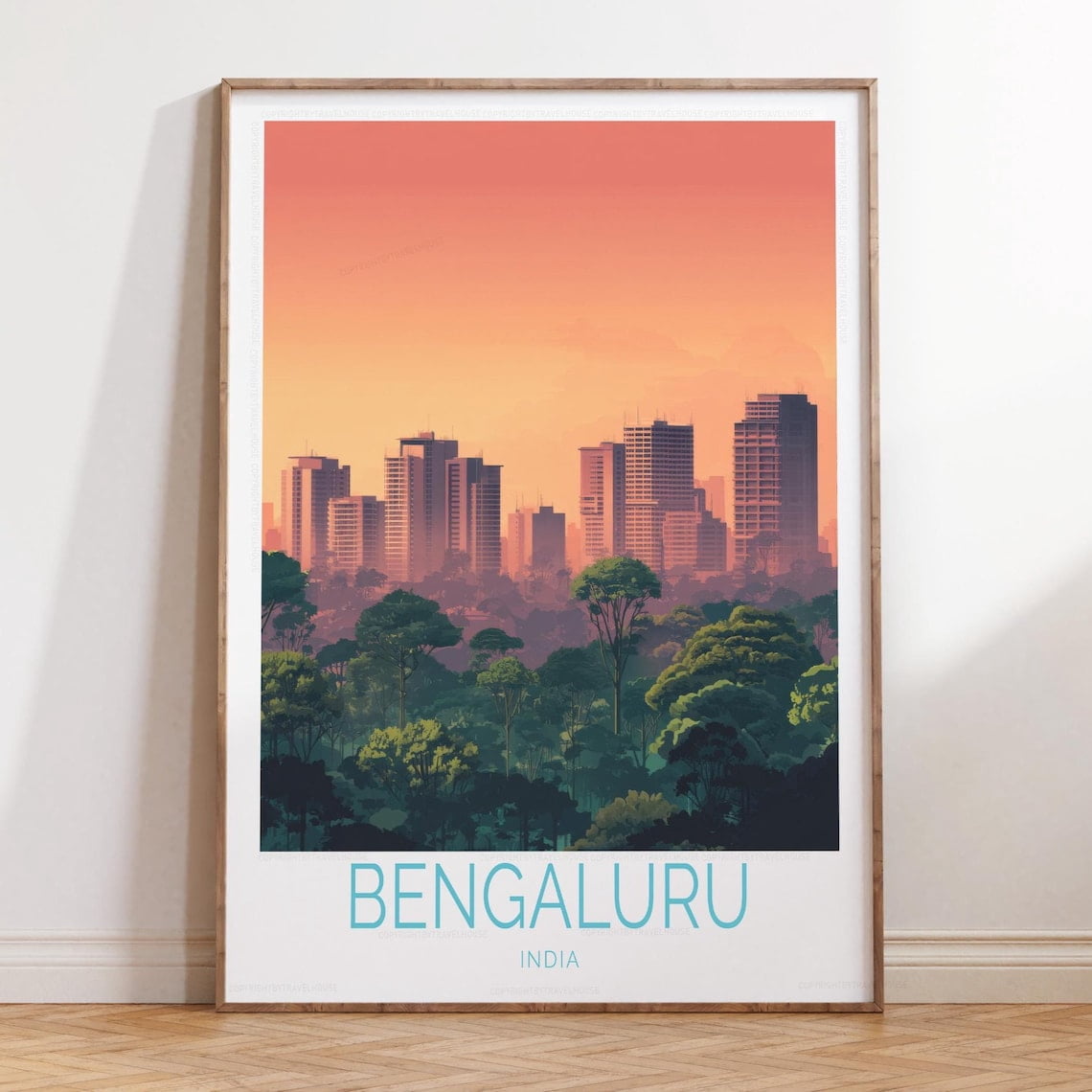 Bengaluru India Traditional Urban Wall Art, Stretched Canvas Size 8x12 ...