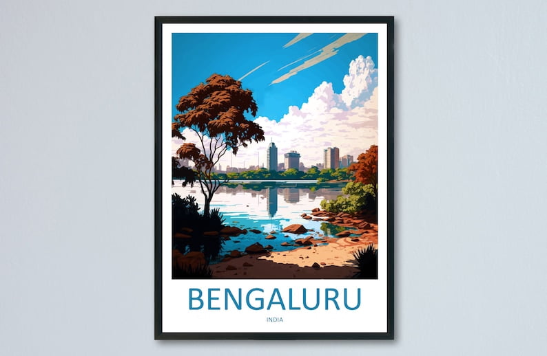 Bengaluru Travel Print Wall Art, Bengaluru Wall Décor, India Art Lover ...