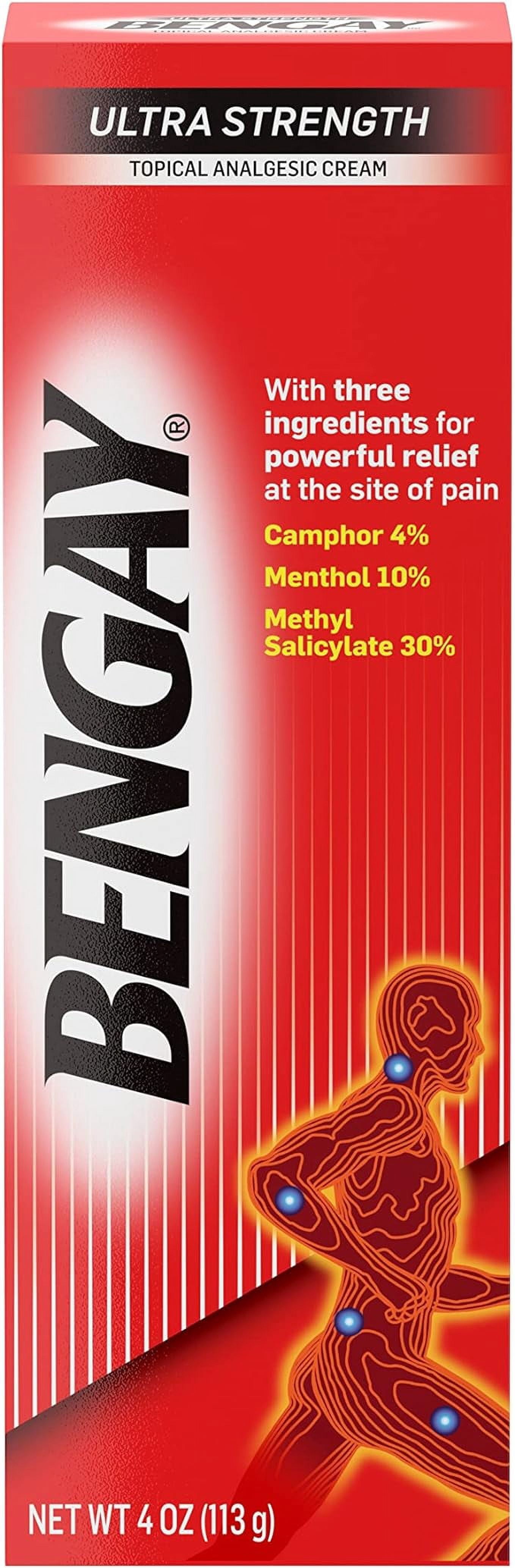Bengay Ultra Strength Topical Pain Relief Cream, Non-Greasy Topical ...