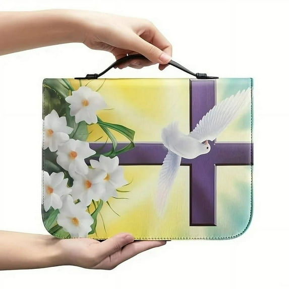 Bengbobar Bible Cover Case for Women Cross Pu Leather Girls Bible Book ...